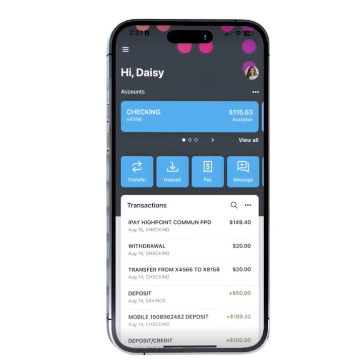 Bank Anytime | Digital Tools | Highpoint Community Bank